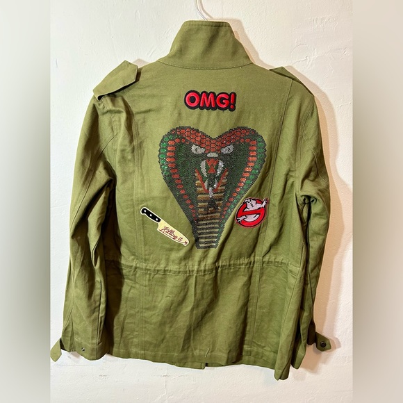 Jackets & Coats | Army Green Military Junk Patch Jacket | Poshmark